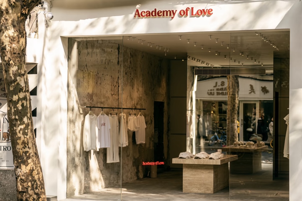 Inside Academy of Love, a minimalist fashion store in Jing'an